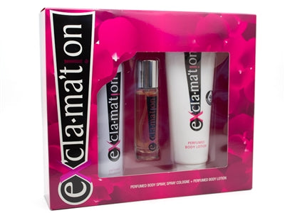 exclamation Set: Perfumed Body Spray, Spray Cologne, Perfumed Body Lot ...